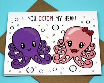 Octopus valentine | Etsy
