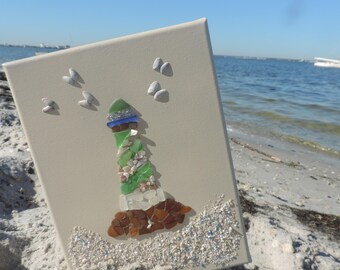 Sea glass lighthouse | Etsy