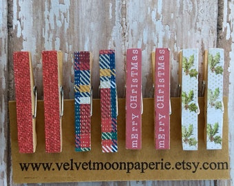 Christmas clothespin | Etsy