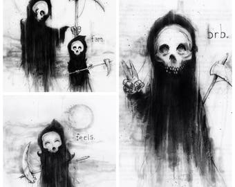 Creepy stickers | Etsy