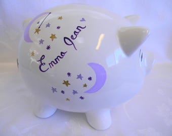 Moon piggy bank | Etsy