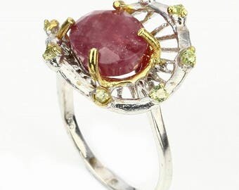 Ruby and peridot | Etsy