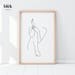 Line Drawing PRINTABLE Line Art Female Body Female Pose