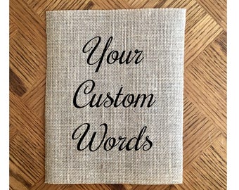 Custom burlap sign | Etsy