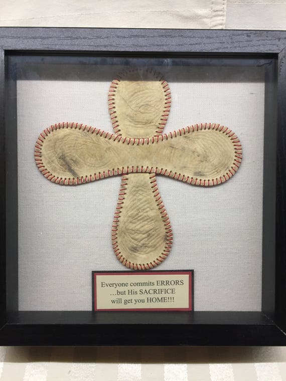 Shadow Box Baseball Cross