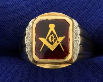 Vintage masonic ring | Etsy