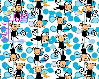 Monkey fabric | Etsy