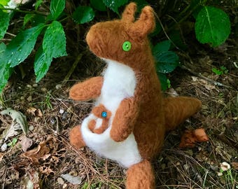 Toy Kangaroo & Joey: KNITTING PATTERN pdf file by automatic