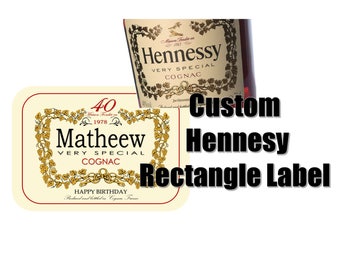 Custom hennessy label | Etsy