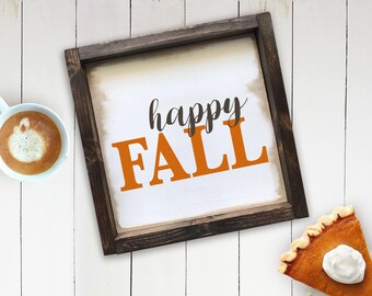 Happy fall sign | Etsy