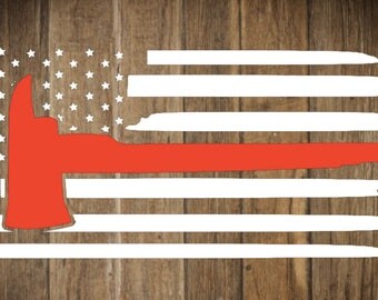 Flag axe decal | Etsy