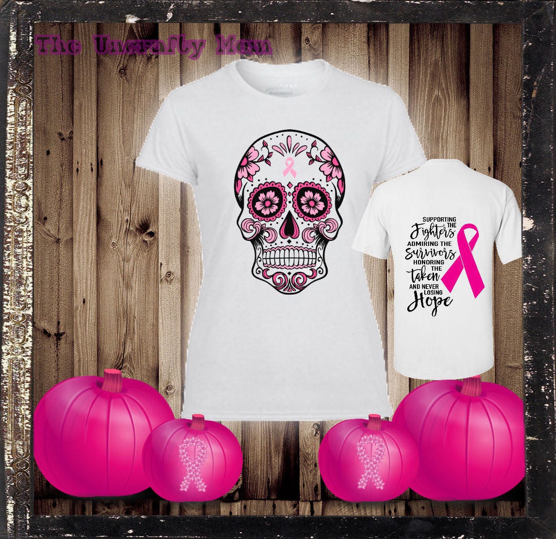 Personalized Breast Cancer Awareness Skull Tee