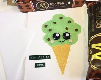 Ice cream card | Etsy