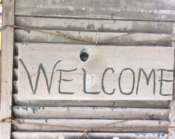 Wooden welcome sign | Etsy