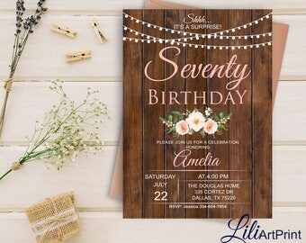 Rustic invitation | Etsy