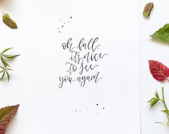 Fall calligraphy | Etsy