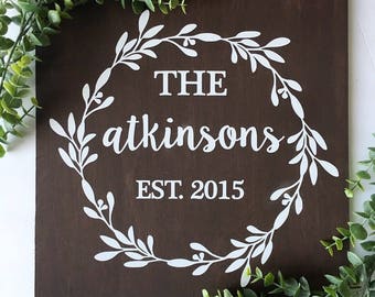 Custom Last Name Sign Photo Letters Art Personalized Home