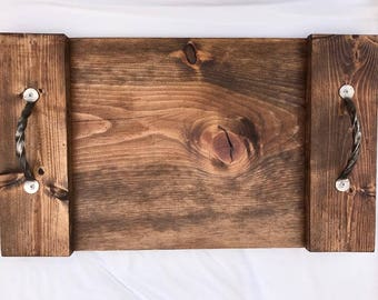 Personalized Engraved Wood Serving Tray House Party Customized