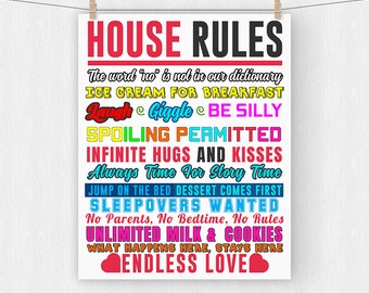 House rules sign | Etsy