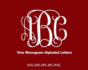 Vine monogram | Etsy