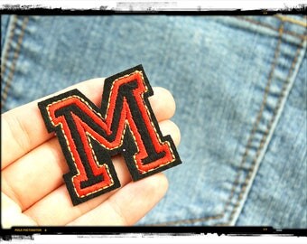 Letter m applique | Etsy