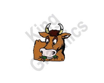 Cow embroidery | Etsy