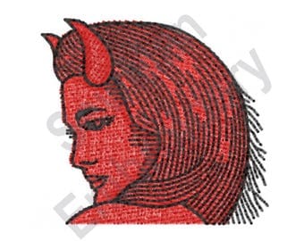 Devil embroidery | Etsy