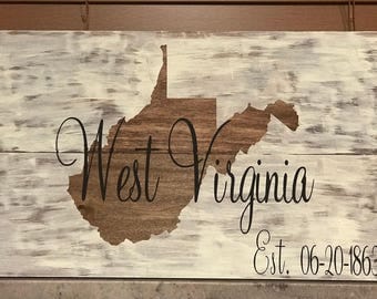 West virginia sign | Etsy