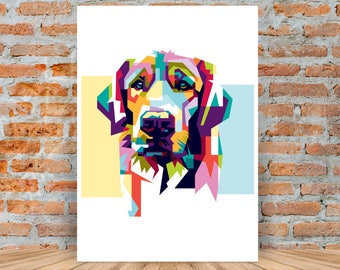 Abstract dog art | Etsy