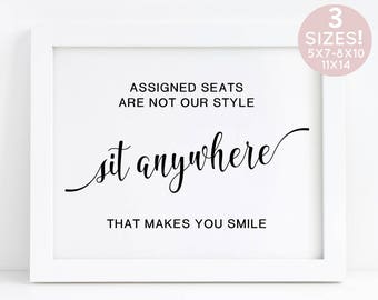 No seating plan sign | Etsy