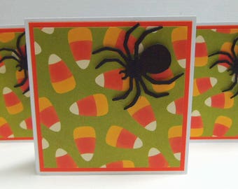 Halloween Cards Set of 5 Halloween Note Cards Girl with Mask