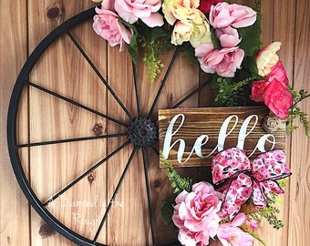 Pink spring wreath | Etsy