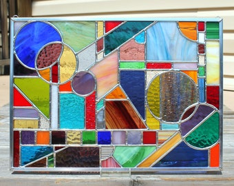 Stained glass panel | Etsy