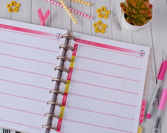 Printable Food Journal Diet Diary Calorie Counter Colorful