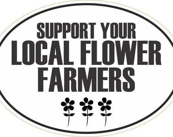 support your local farmer bumper sticker die cut tomato