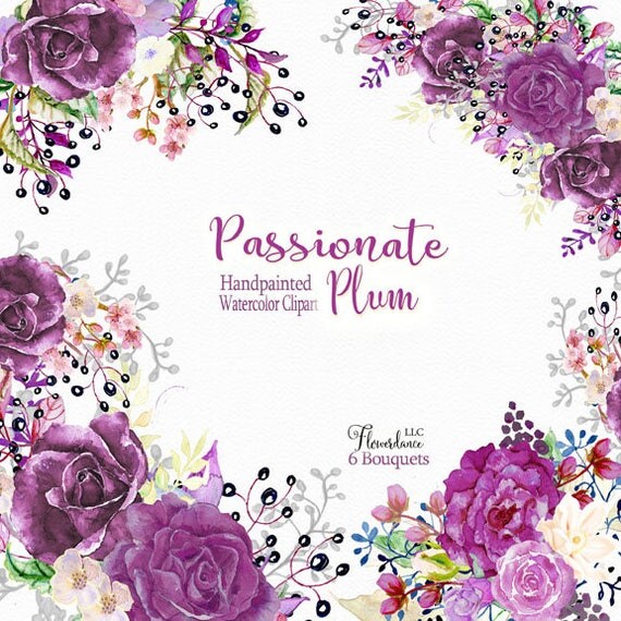 Purple Flower Bouquet Clipart