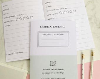 Reading journal | Etsy