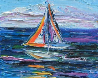 Sailboat paintings | Etsy