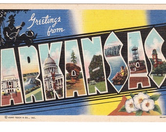 Arkansas postcard | Etsy