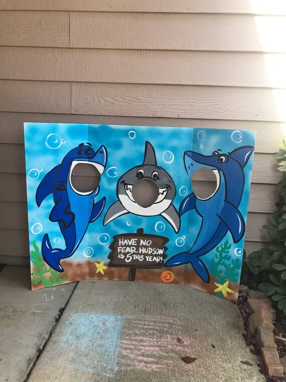 Shark Party Shark Photo Op-Shark Photo Booth Shark Birthday