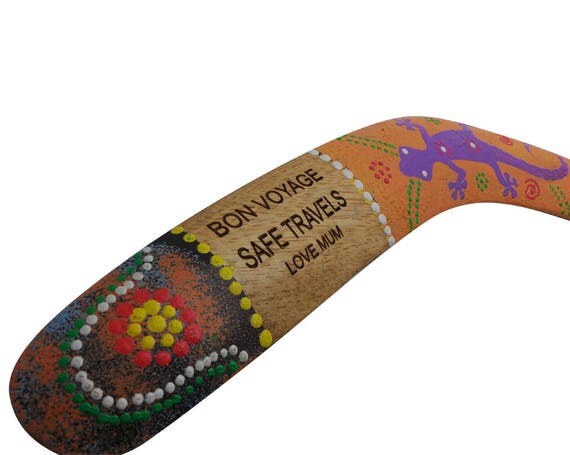 Engraved Boomerang Personalised Wooden Custom Engraving
