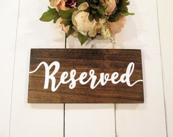 Reserved sign | Etsy
