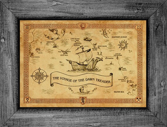 Narnia Voyage of the Dawn Treader Map Poster Art Print