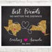 Best Friend Map Long Distance Friendship Map Friends moving
