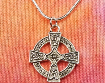 Solar cross pendant | Etsy