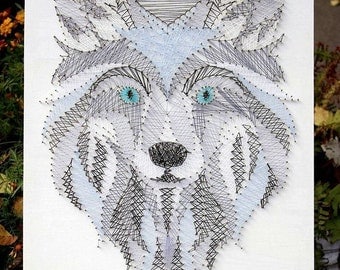 String art wolf | Etsy