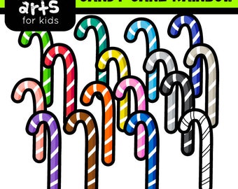 Candy cane clipart | Etsy