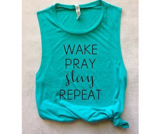 Wake pray slay | Etsy