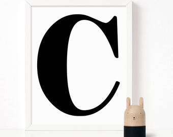 Letter c print | Etsy
