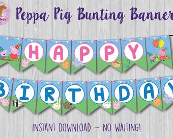 Peppa pig banner | Etsy